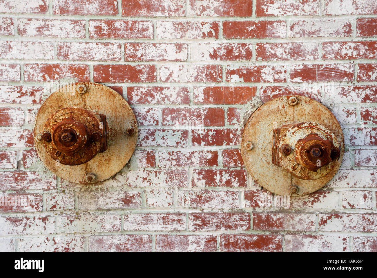 Two wall mounted Fire hydrant points (fireplugs Stock Photo - Alamy