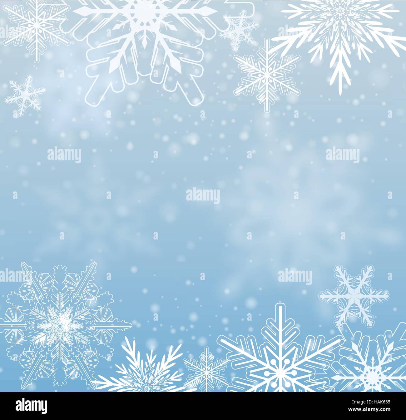 Winter frozen background with snowflakes, vector Stock Vector Image ...