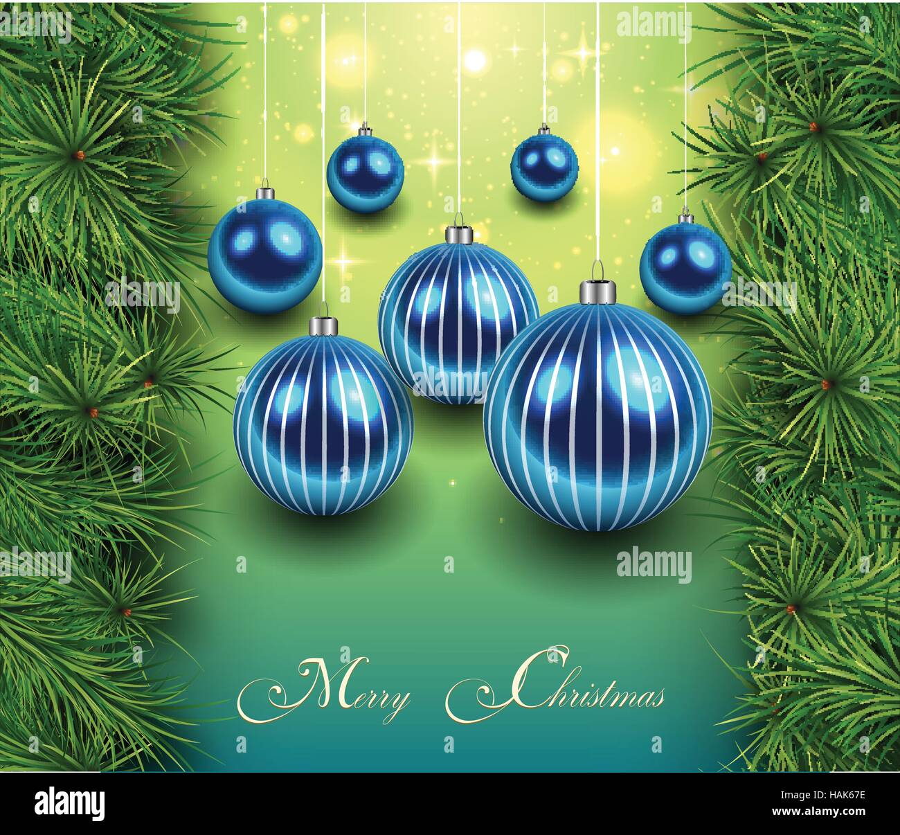 Blue branches pine tree Stock Vector Images - Alamy