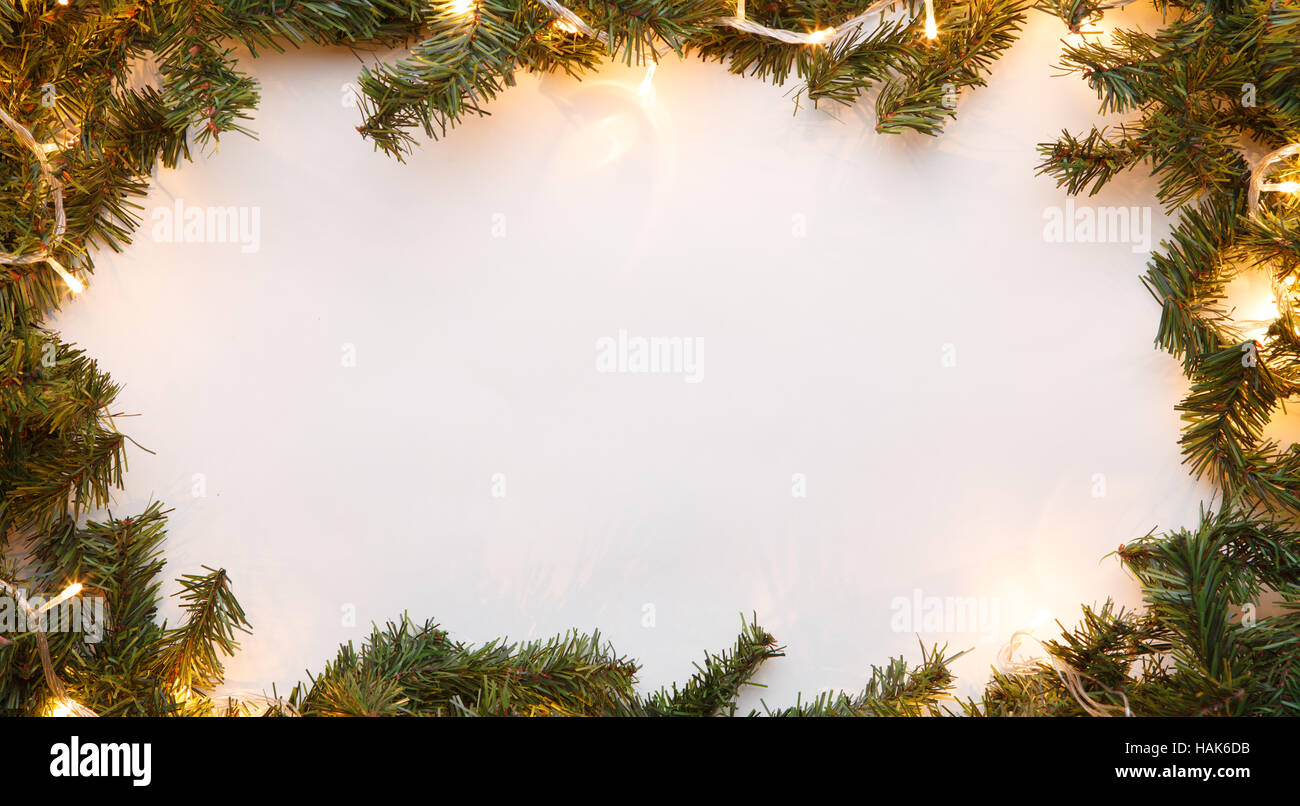 Background for New Year's wishes with branches spruce Stock Photo - Alamy