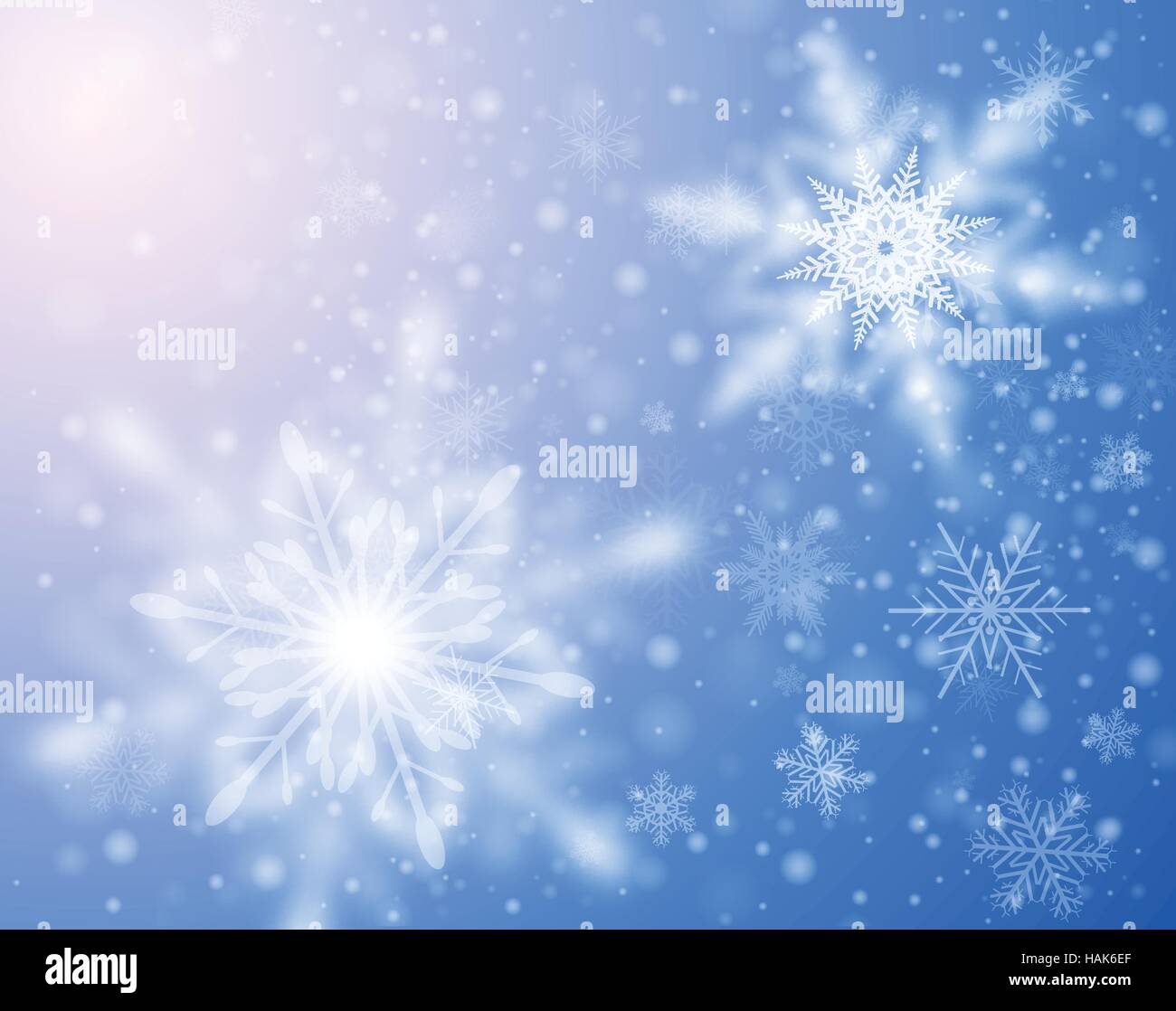Winter frozen background with snowflakes, vector christmas illustration ...