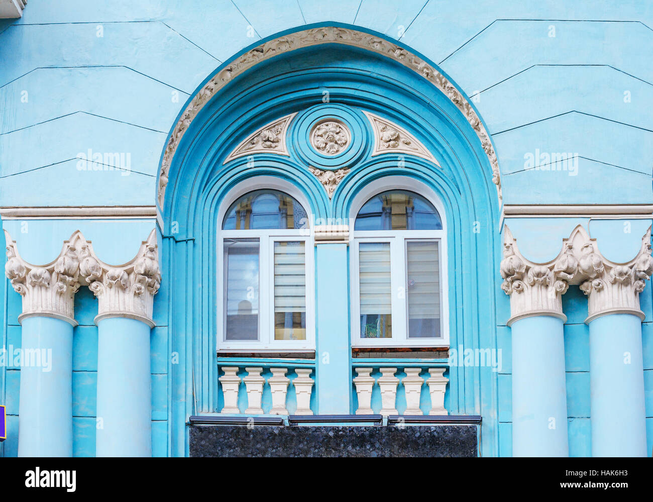 Antique arcade architecture arch with white stone pillars hi-res stock ...