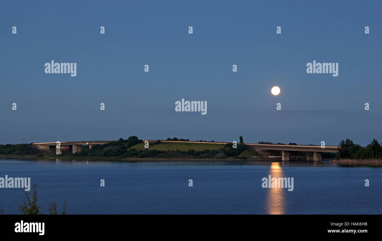 A Photograph taken of a full moon on long exposure Stock Photo - Alamy