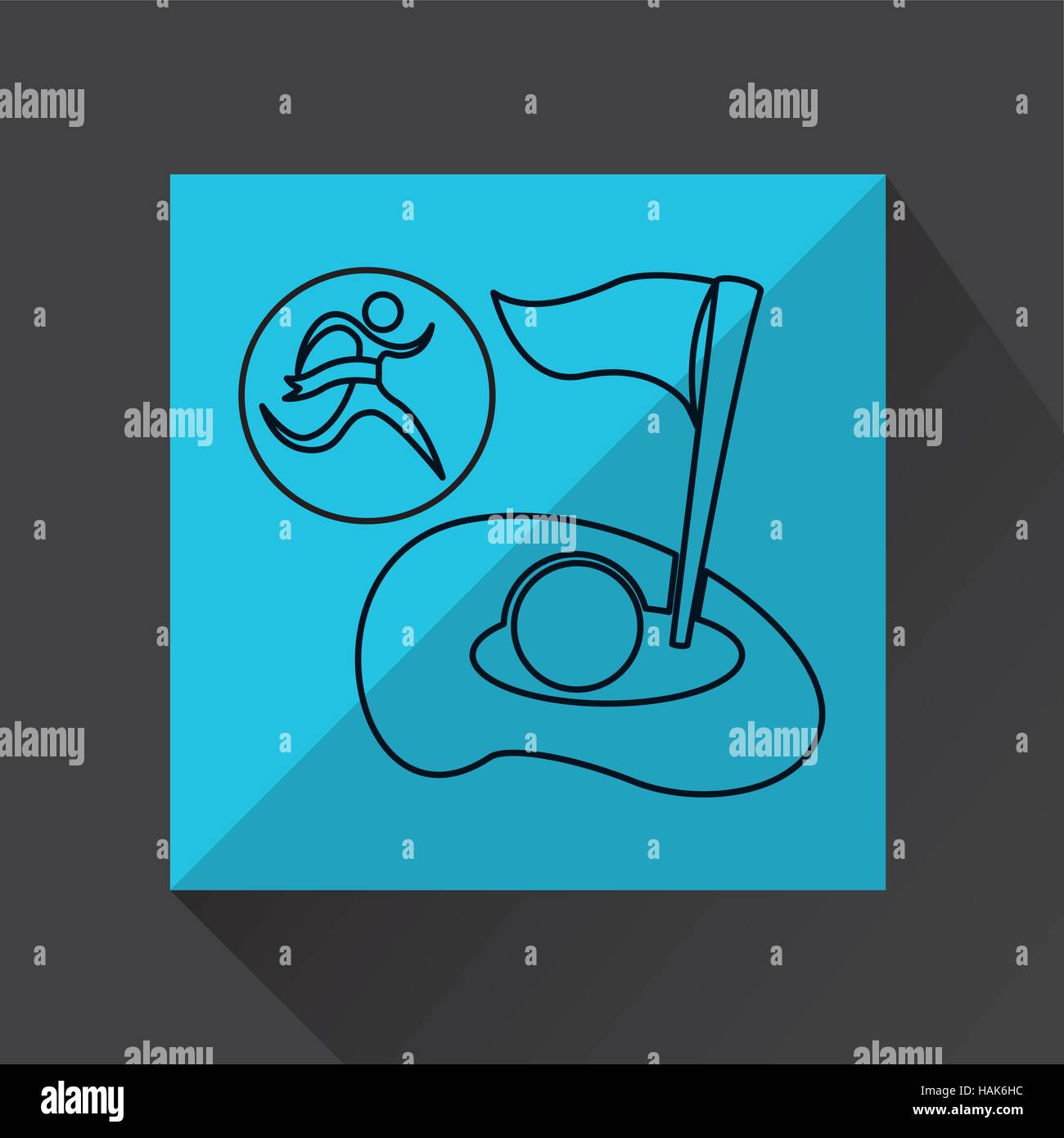 winner silhouette sport golf icon vector illustration eps 10 Stock ...