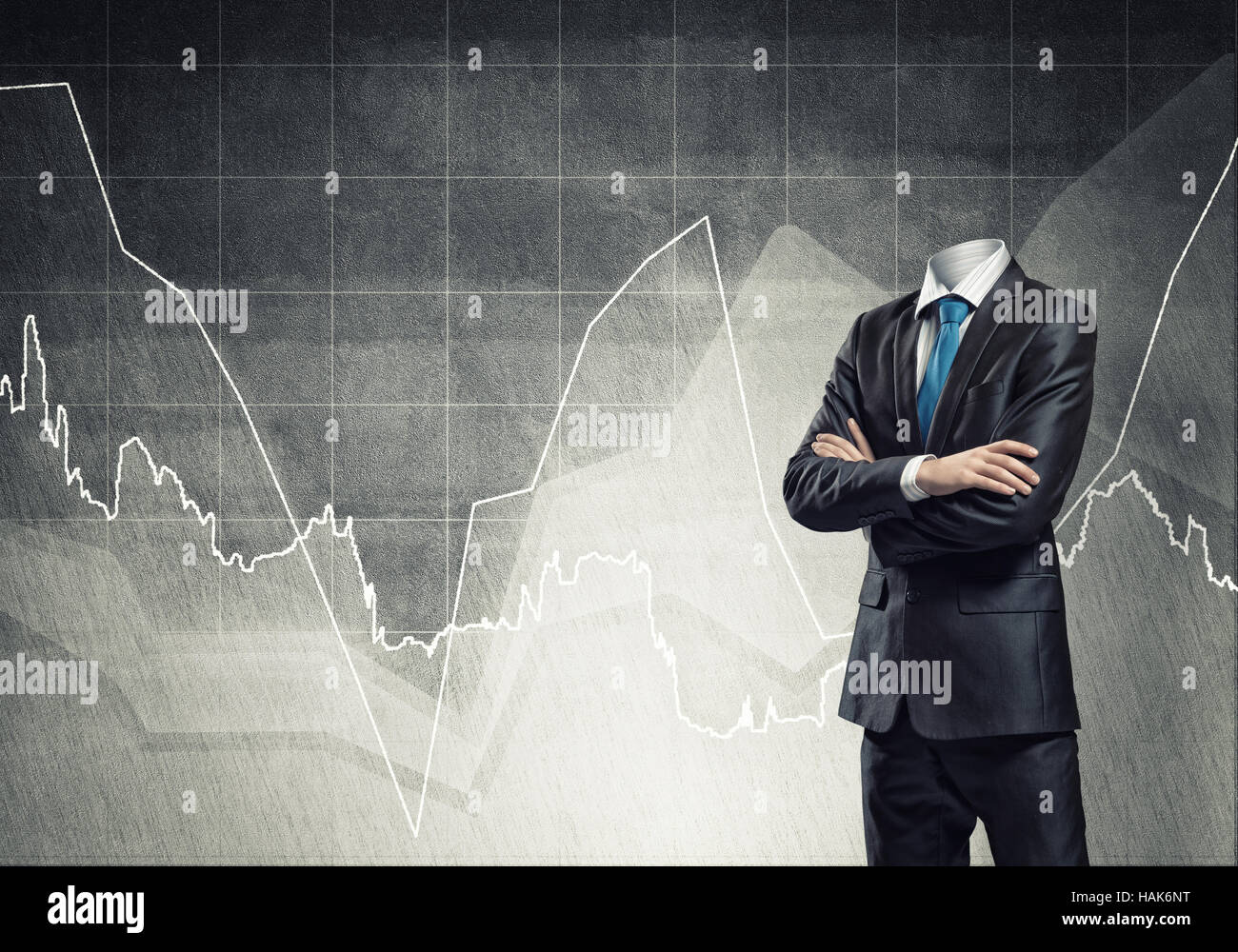 Businessman without head Stock Photo - Alamy