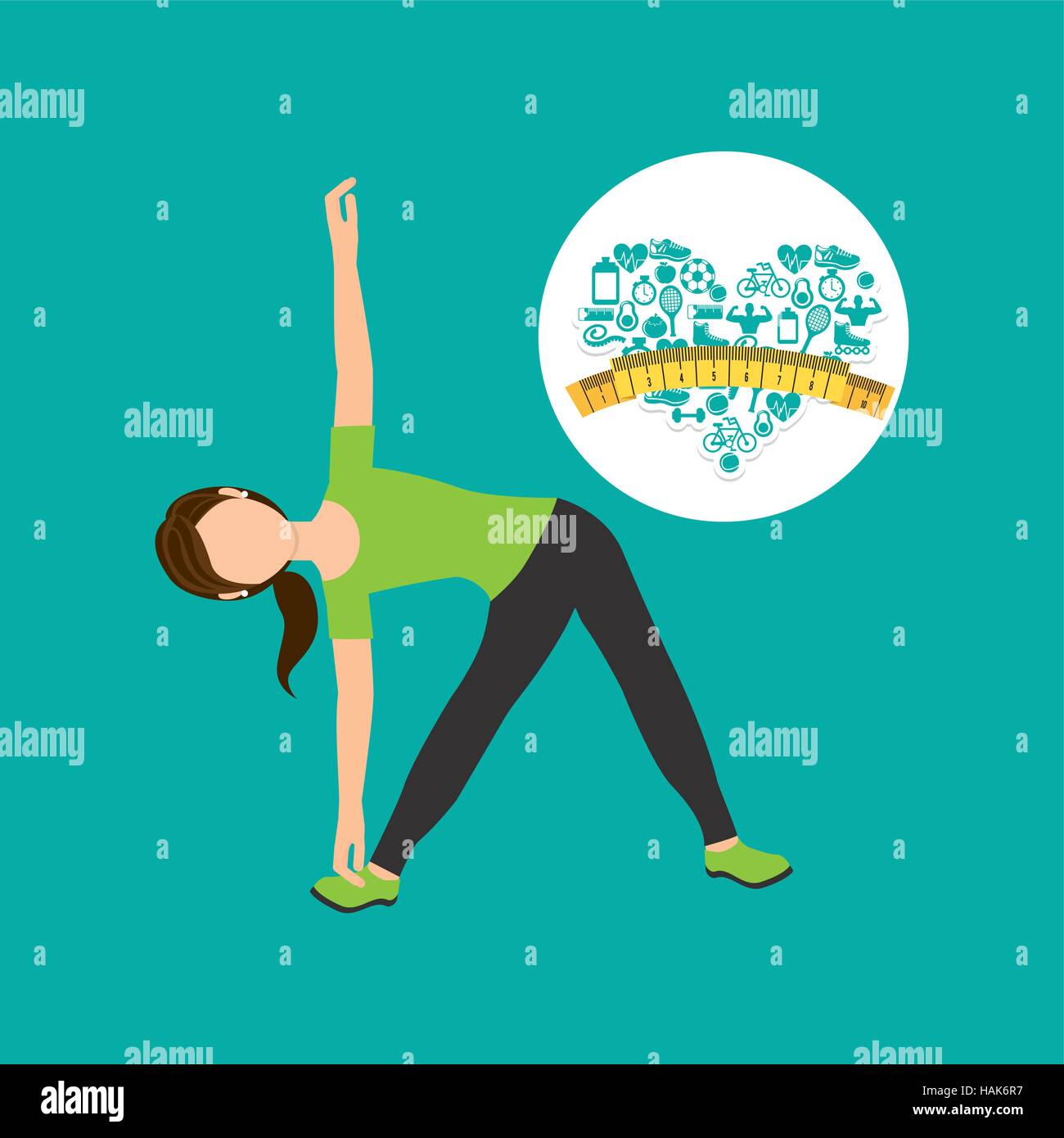 Female jogging trains cardio hi-res stock photography and images - Alamy
