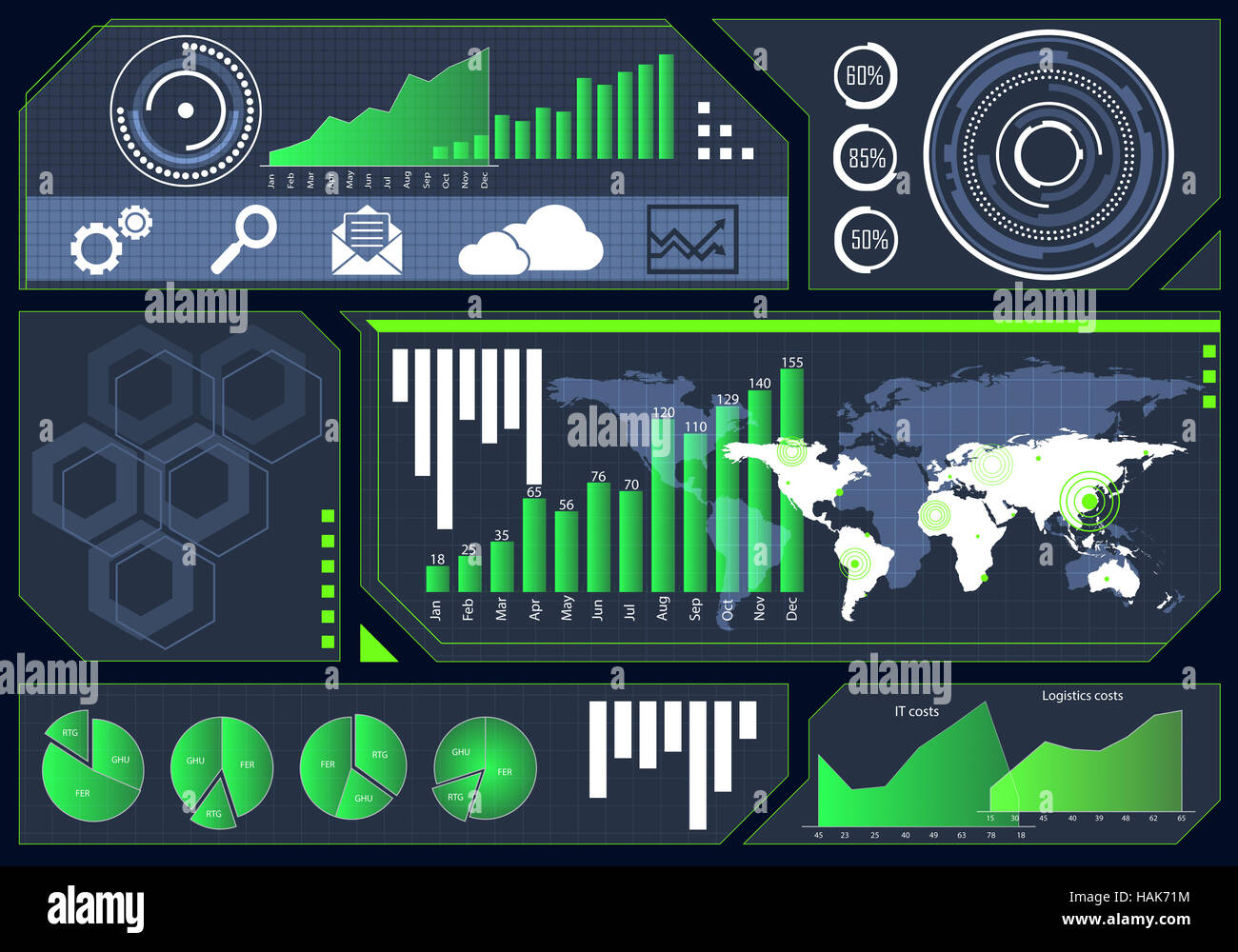 Media interface background Stock Photo - Alamy