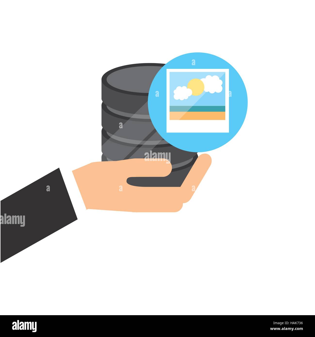 hand holds data picture icon vector illustration eps 10 Stock Vector ...