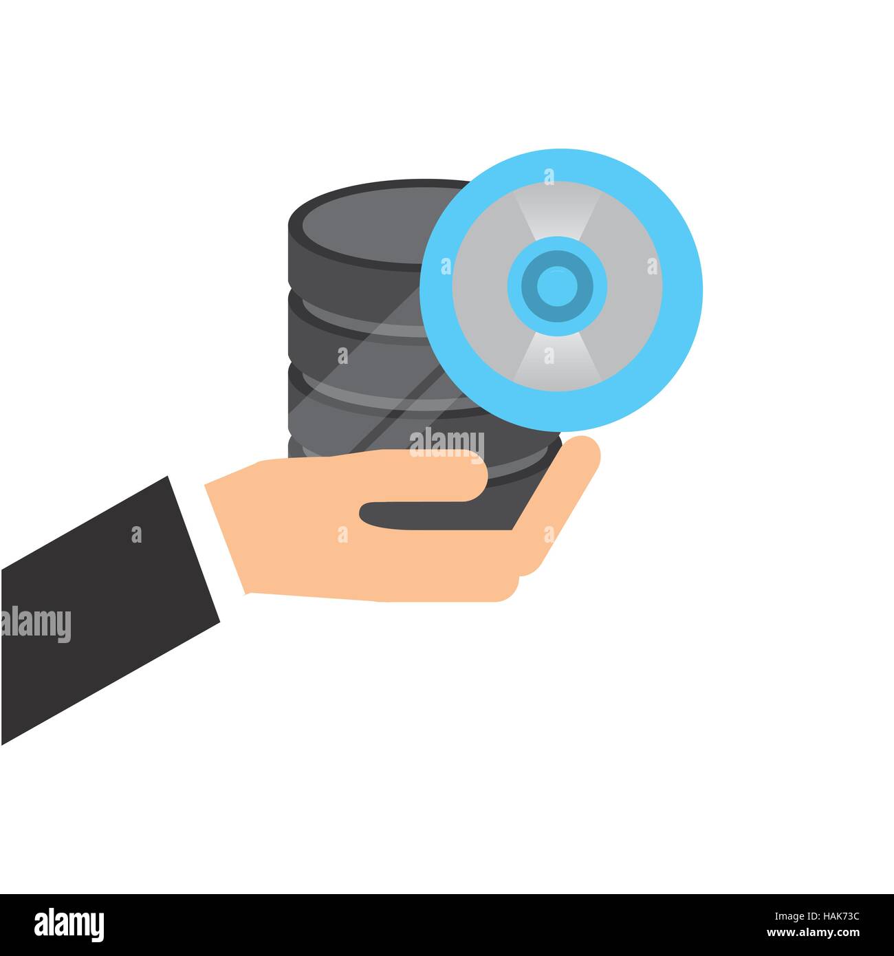 hand holds data cd storage icon vector illustration eps 10 Stock Vector ...