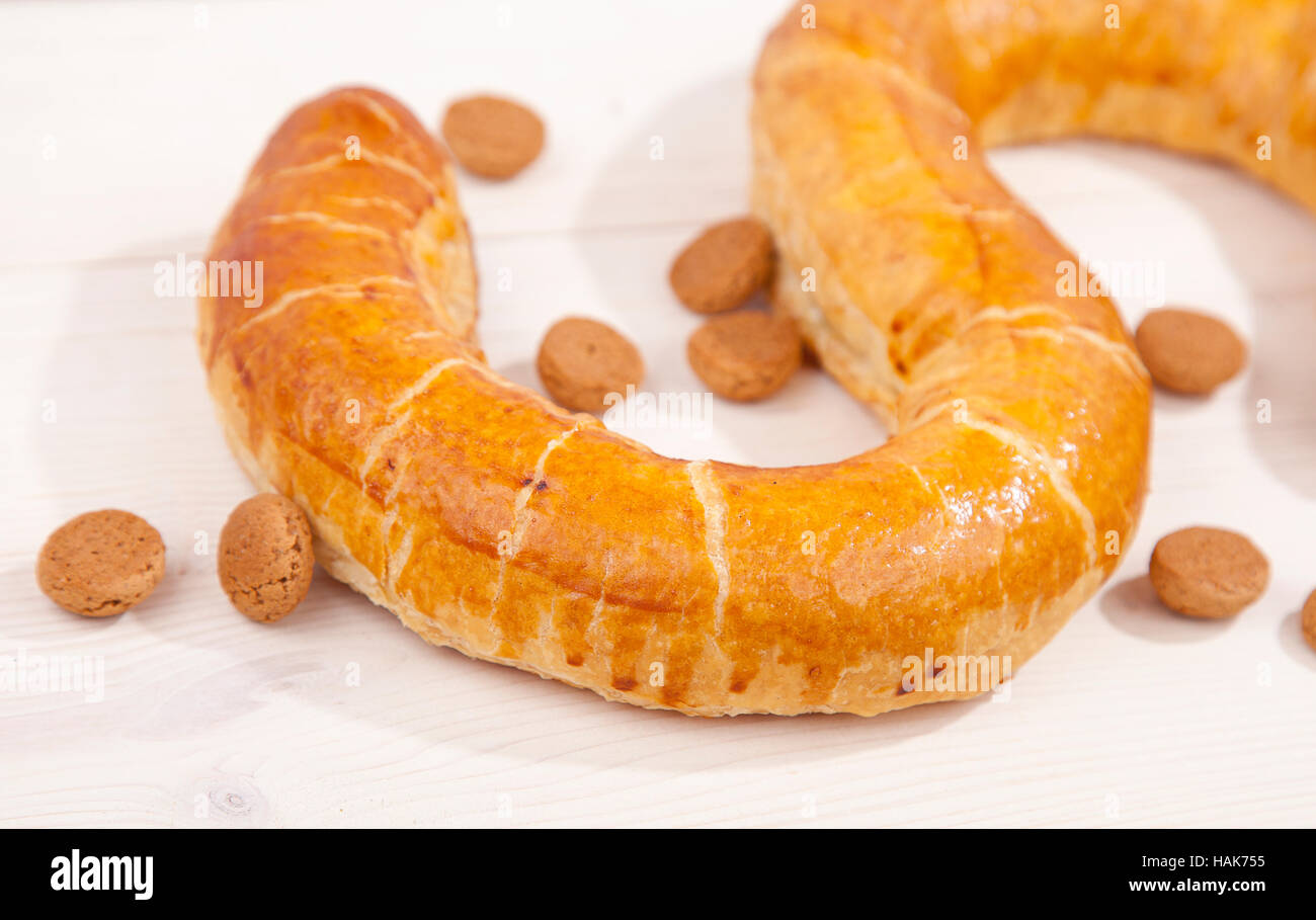 Traditional Dutch cookie Banketletter at Sinterklaas celebration on ...