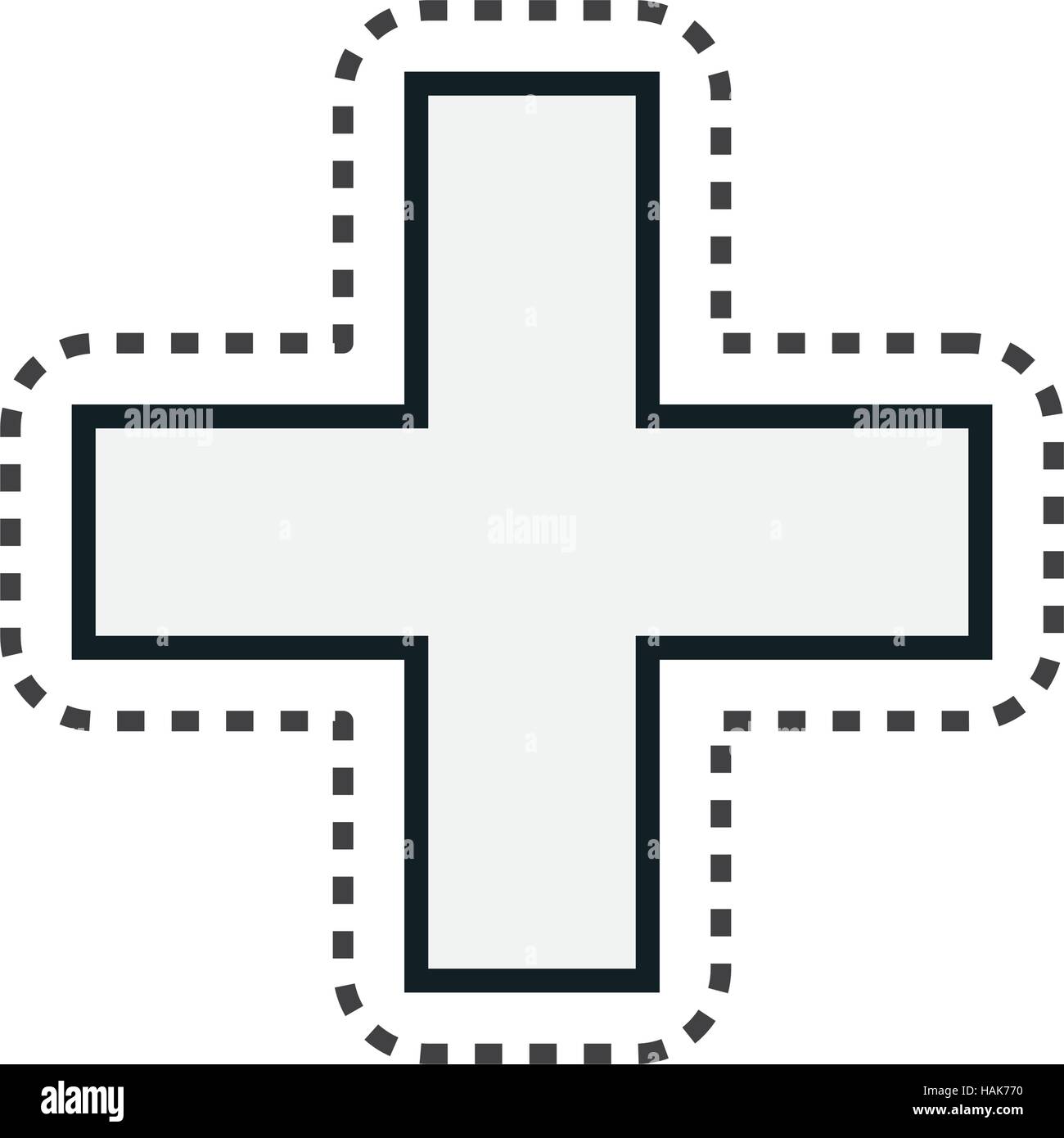 plus symbol silhouette isolated icon vector illustration design Stock ...