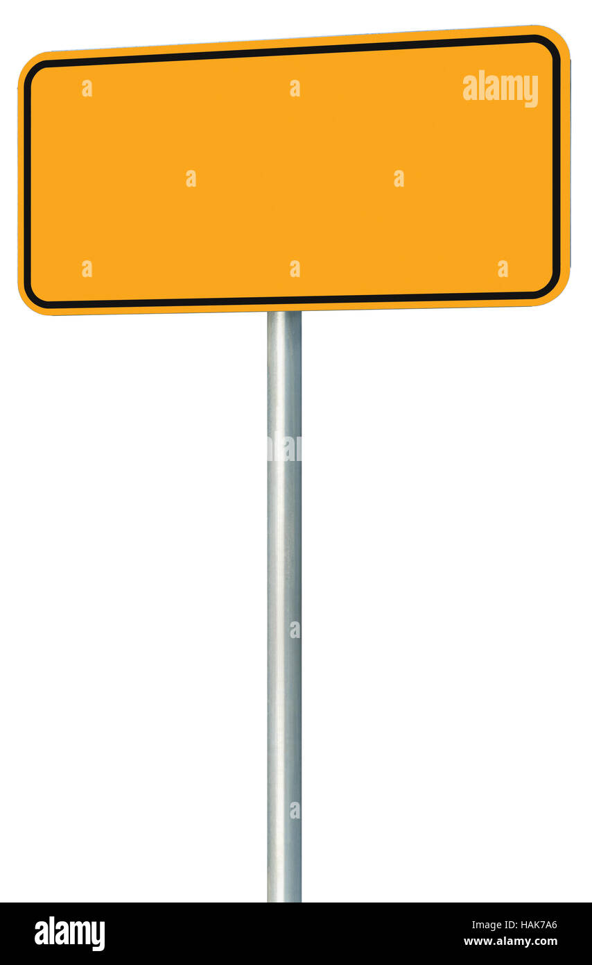 Blank Caution Road Sign