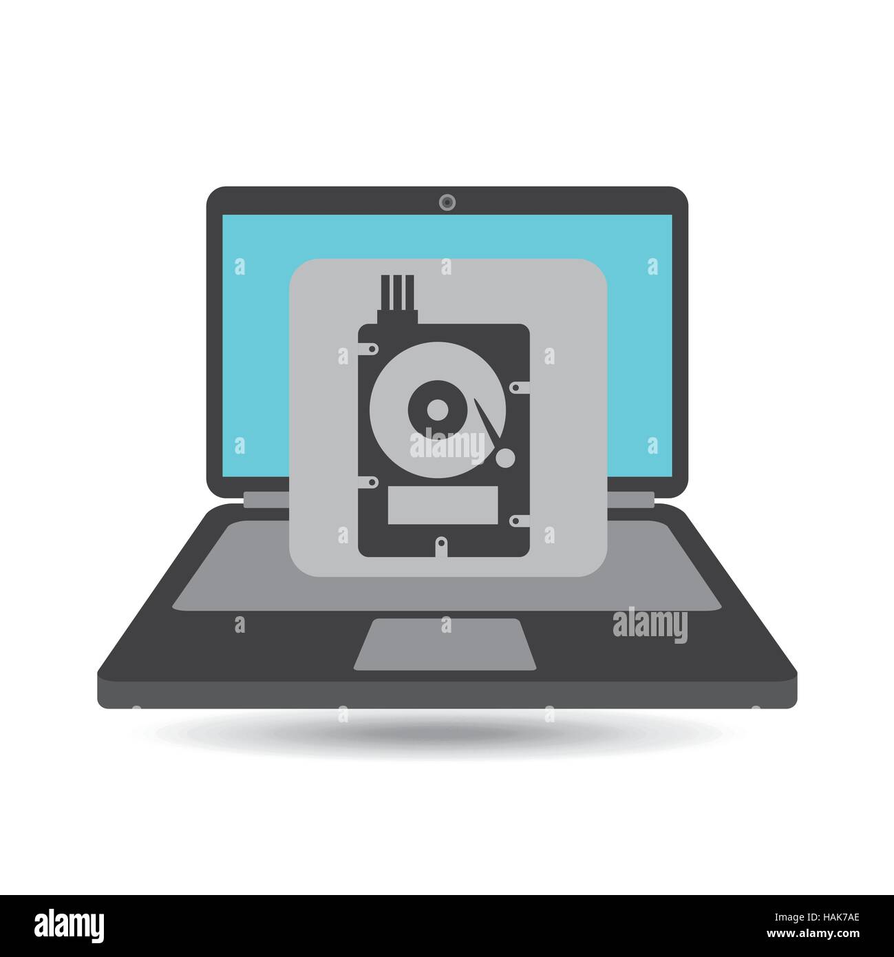 computer analysis data hard drive vector illustration eps 10 Stock ...