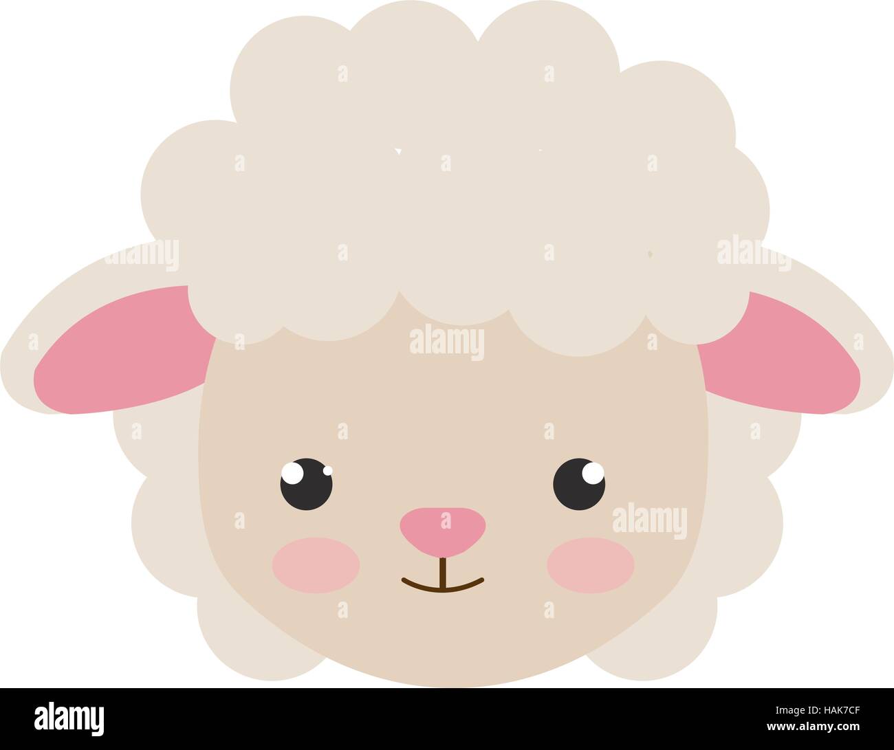 cute little sheep animal character vector illustration design Stock ...