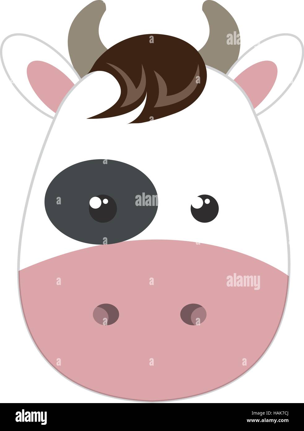 cute little cow animal character vector illustration design Stock ...