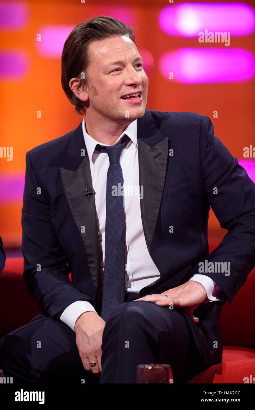 Jamie Oliver, during the filming of the Graham Norton Show at The ...