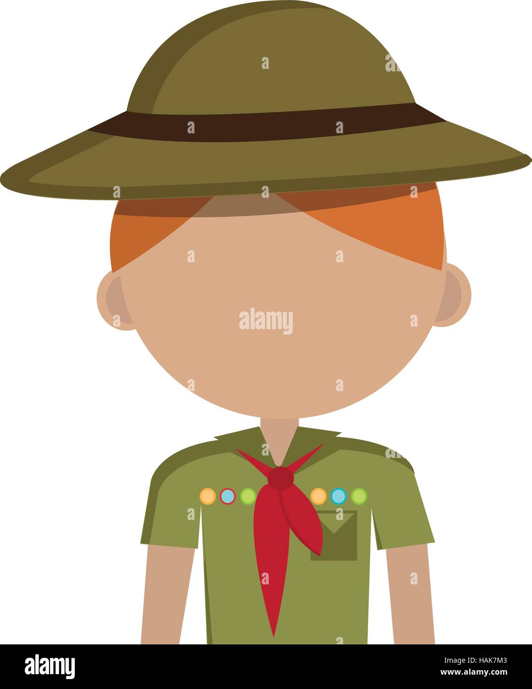 little scout character icon vector illustration design Stock Vector ...