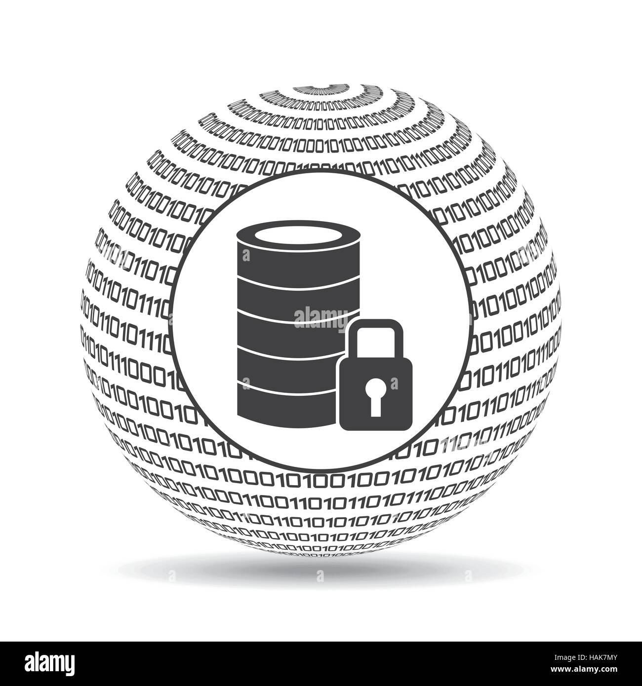 globe binary concept data base security vector illustration eps 10 ...