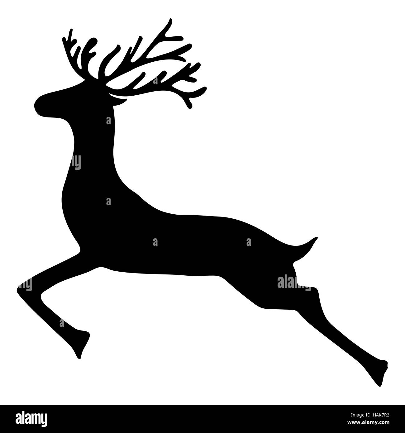 Christmas deer on background Black and White Stock Photos & Images - Alamy