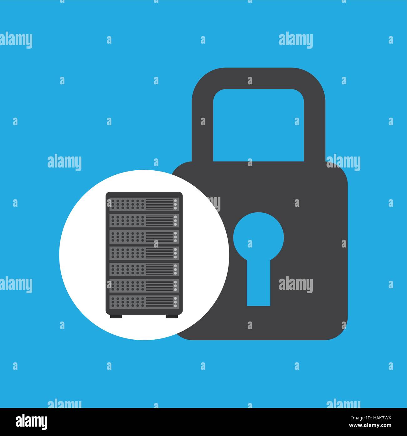 network server concept security lock graphic vector illustration eps 10 ...