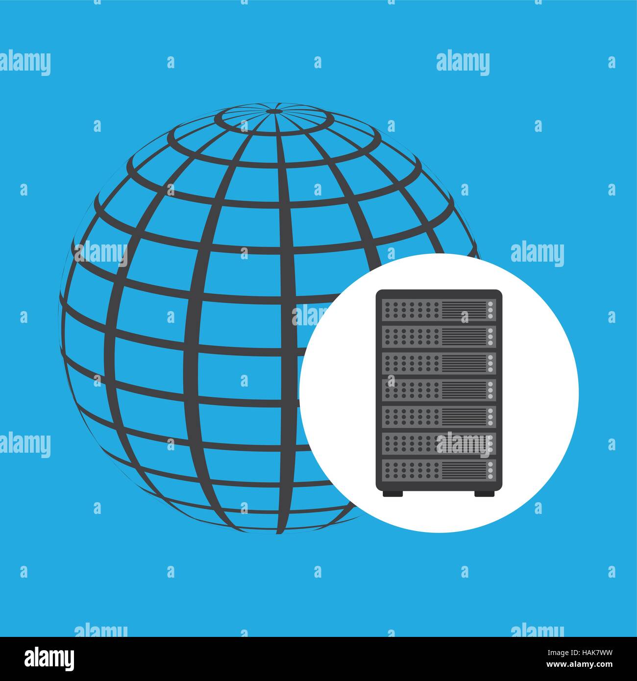 network server concept globe world vector illustration eps 10 Stock ...