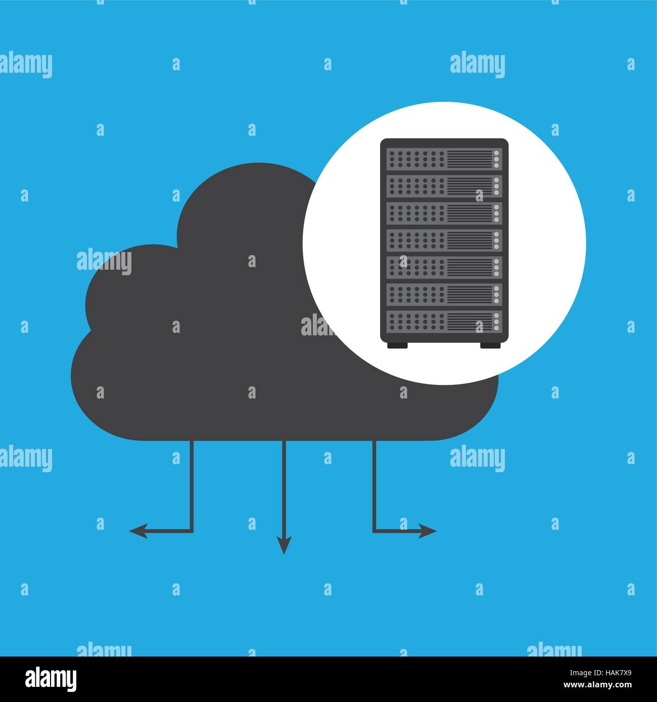 network server concept cloud connection vector illustration eps 10 ...