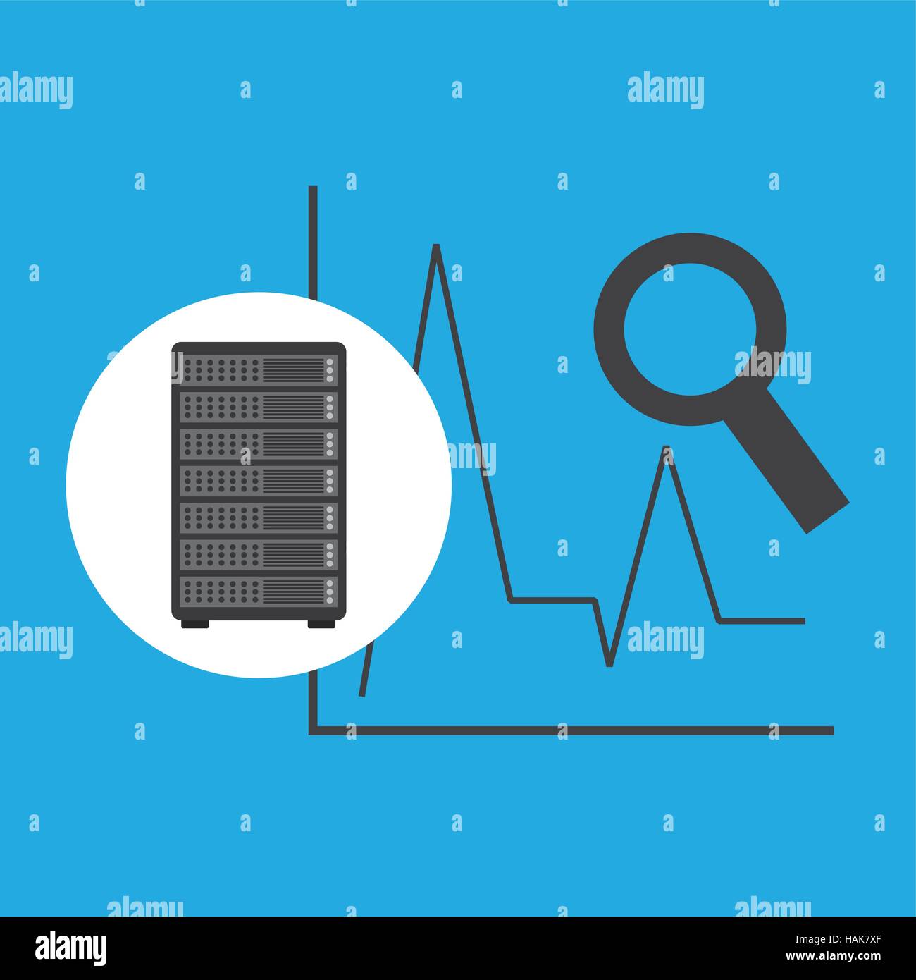 network server concept statistics searching vector illustration eps 10 ...