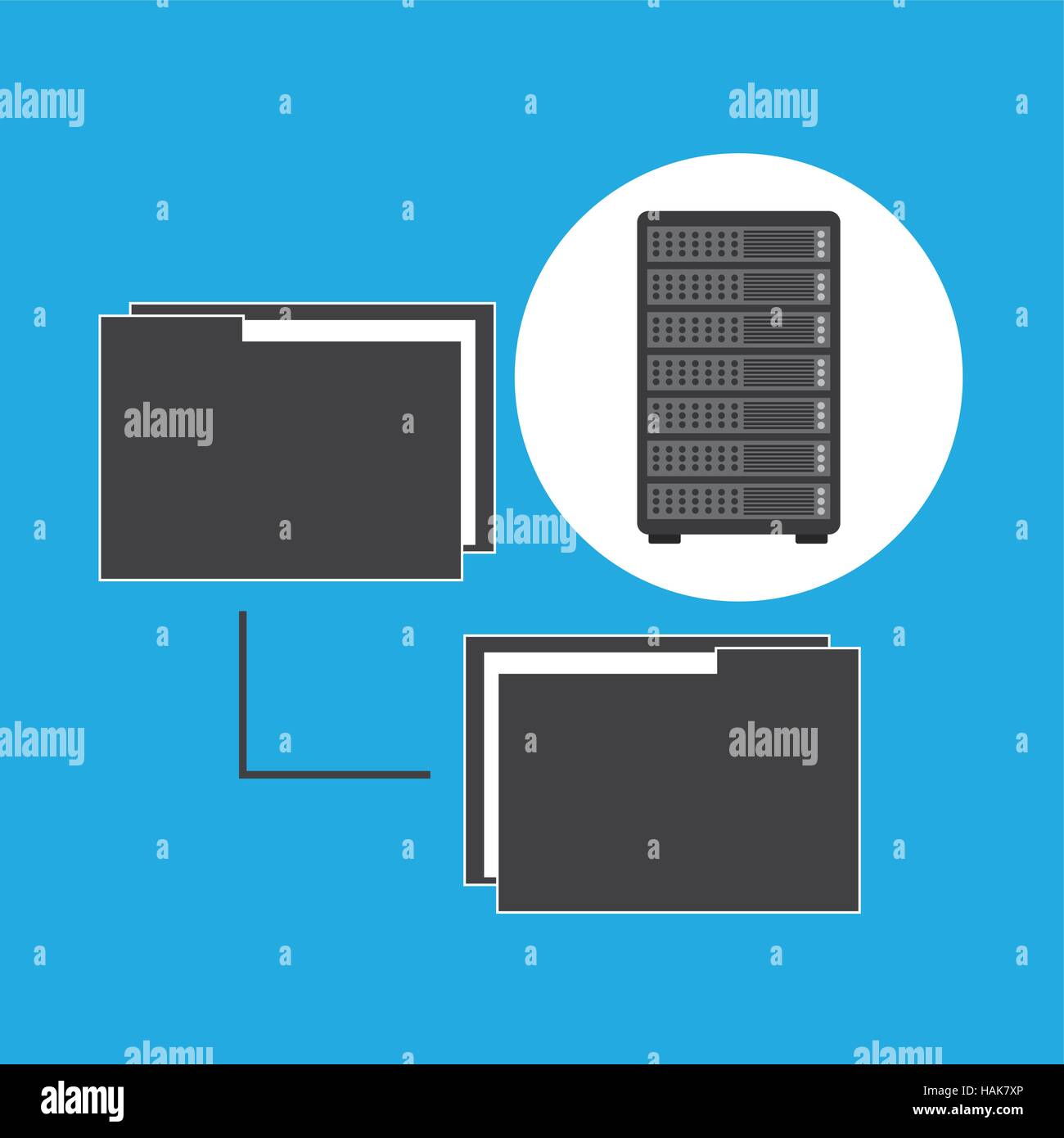 network server concept transfer files vector illustration eps 10 Stock ...