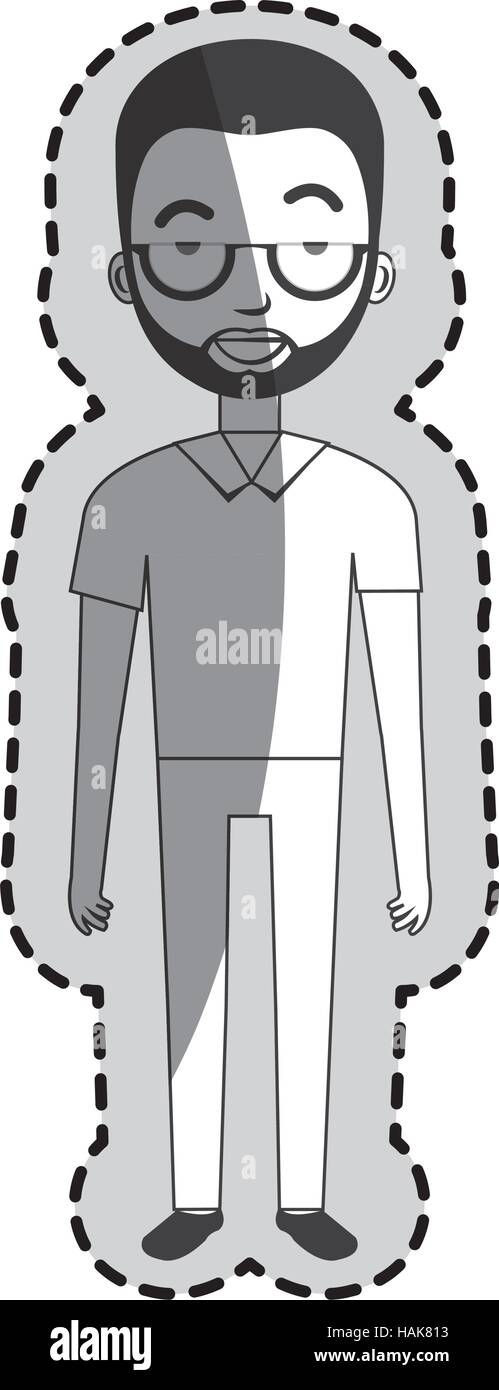 Young Man Teacher Character Vector Illustration Design Stock Vector