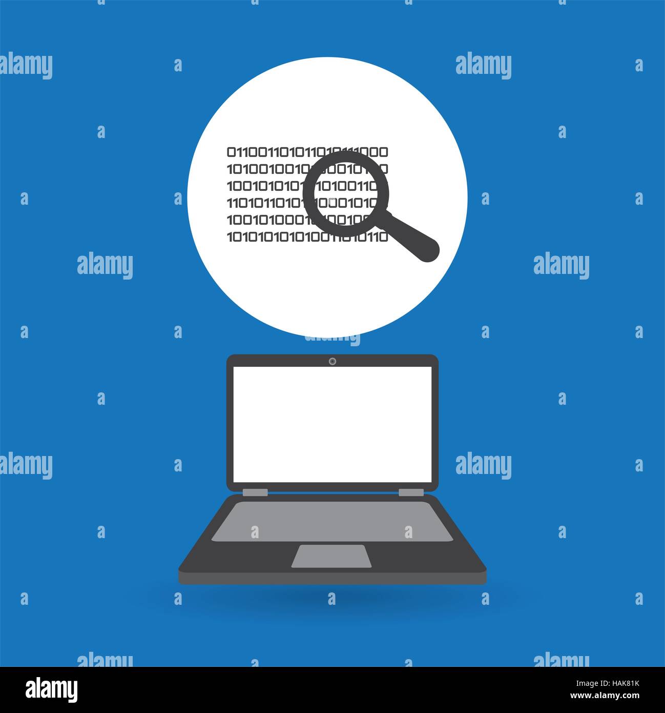 computer analysis data binary search vector illustration eps 10 Stock ...