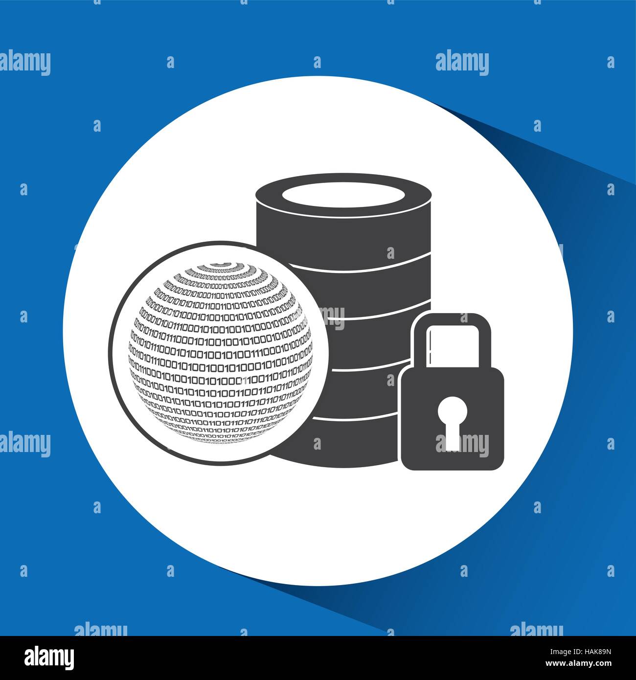 globe binary concept data base security vector illustration eps 10 ...