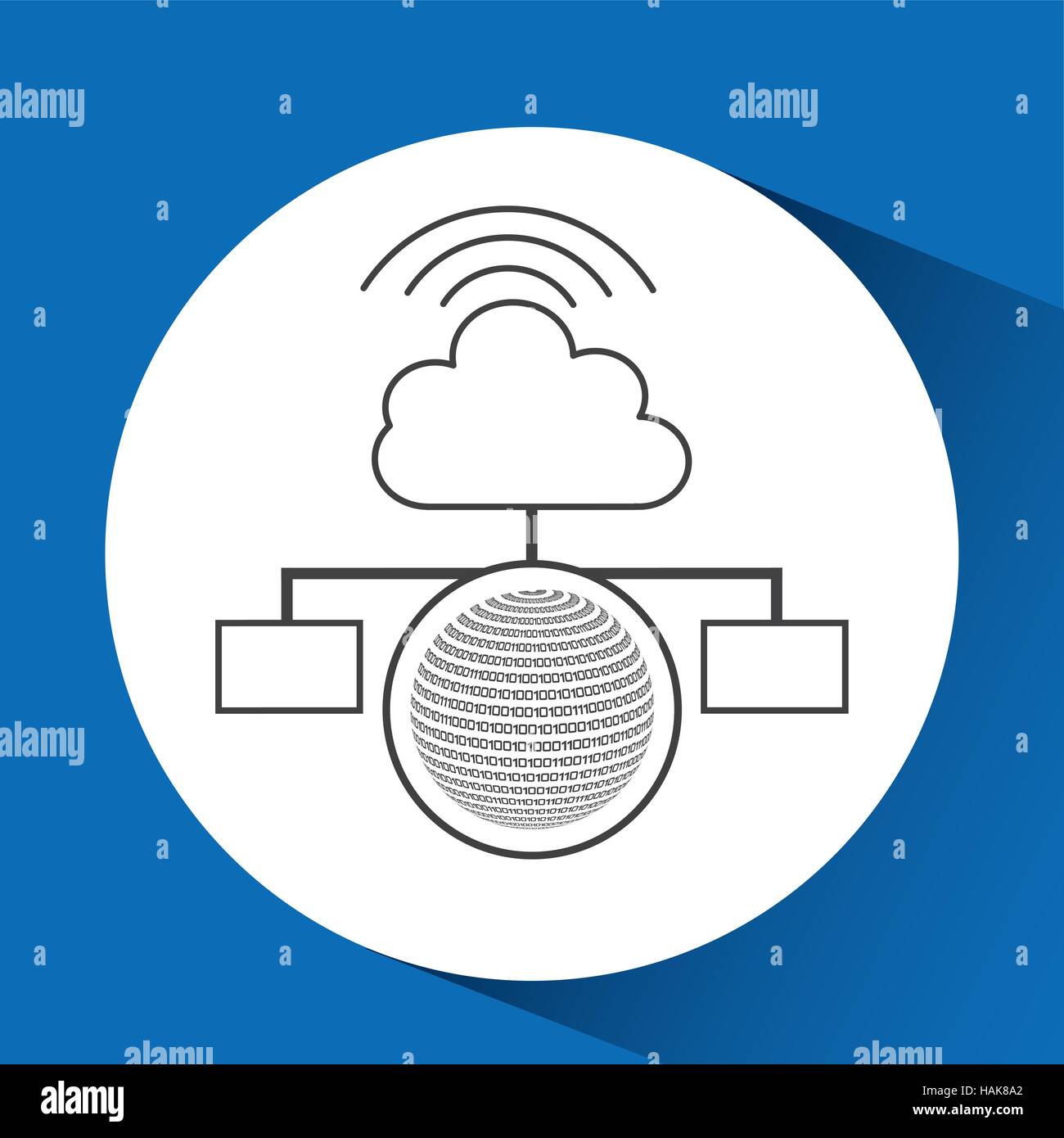 globe binary concept cloud connected data vector illustration eps 10 ...