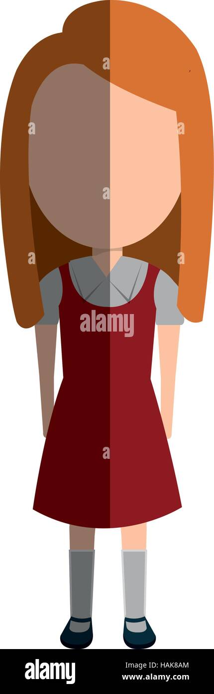 girl student character isolated icon vector illustration design Stock ...