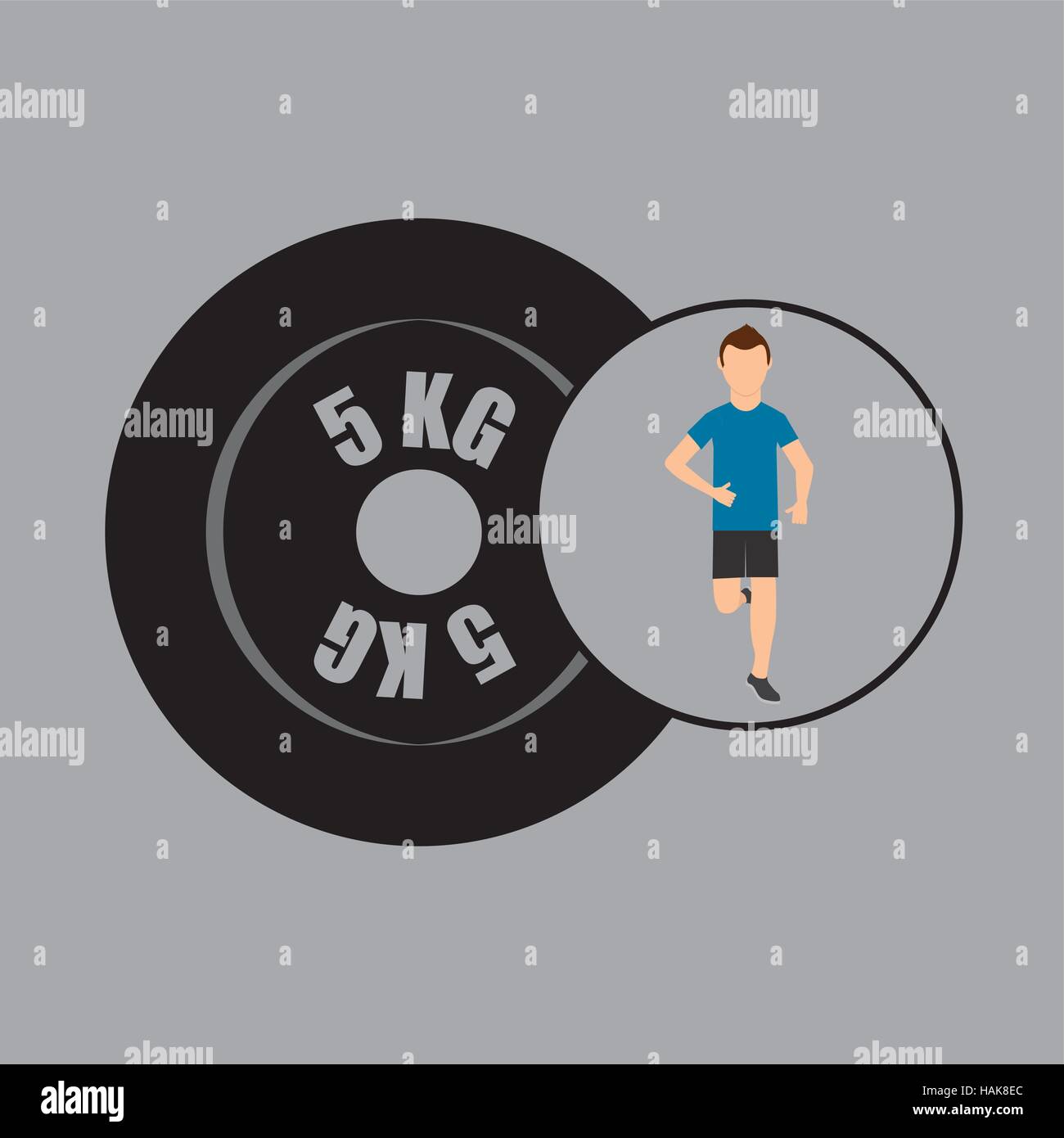 sport man running weight graphic Stock Vector Image & Art - Alamy