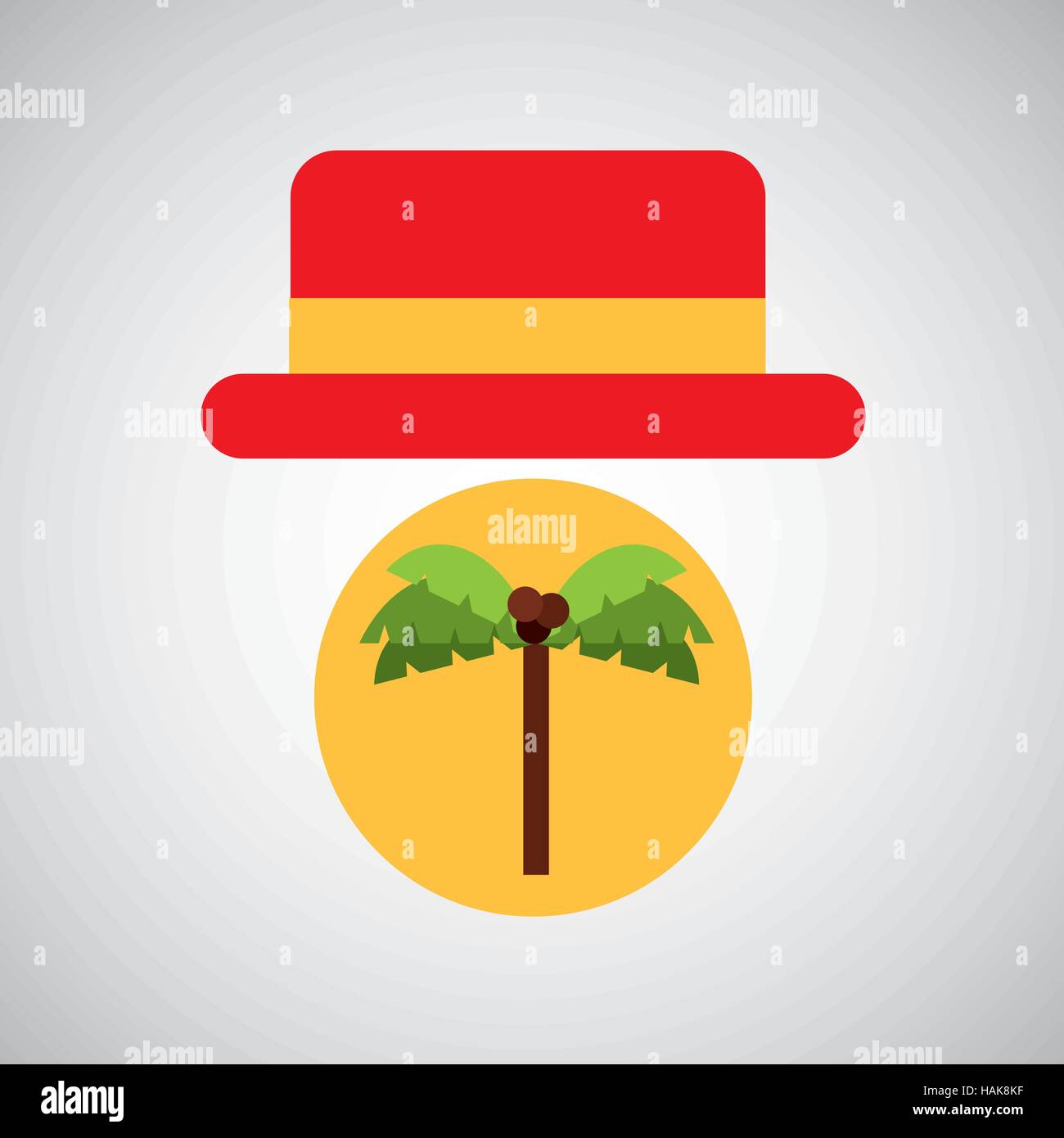 travel tourist hat concept coconut tree vector illustration eps 10 ...