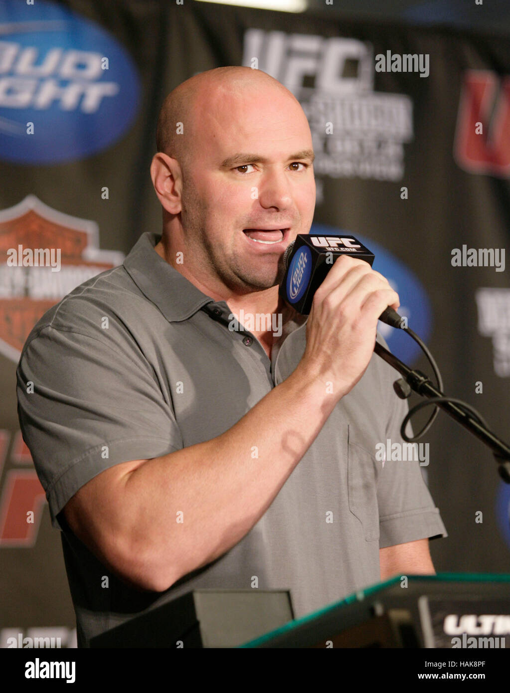 UFC president Dana White speaks at a press conference in Los Angeles ...