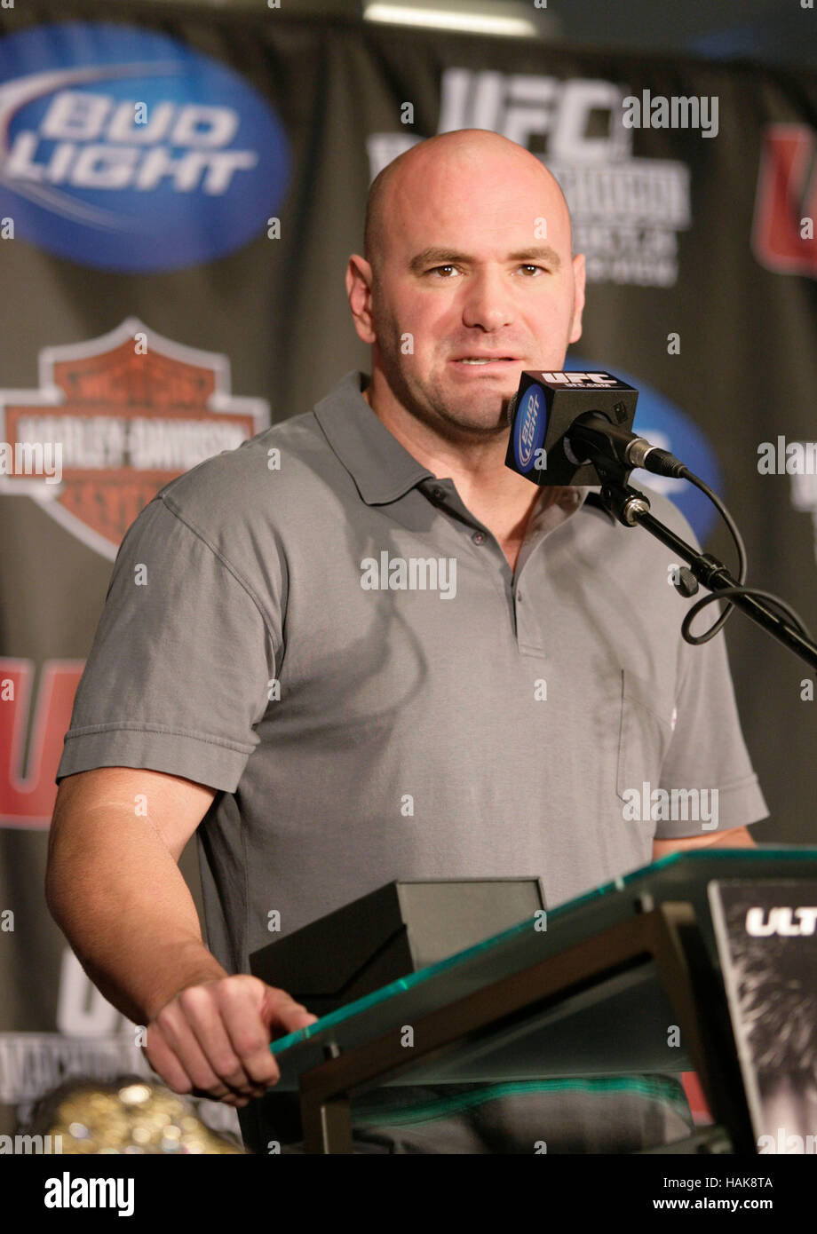 UFC president Dana White speaks at a press conference in Los Angeles ...