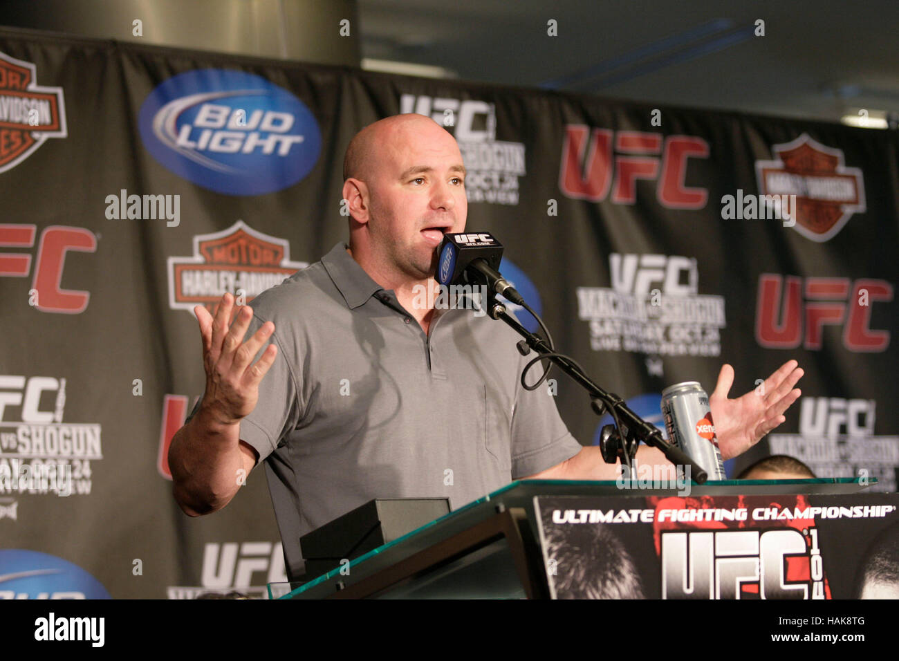 UFC president Dana White speaks at a press conference in Los Angeles ...