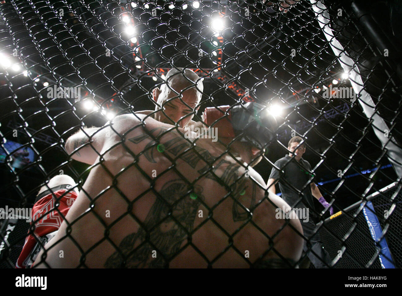 Jorge Rivera, top, fights Rob Kimmons at UFC 104 at the Staples Center ...