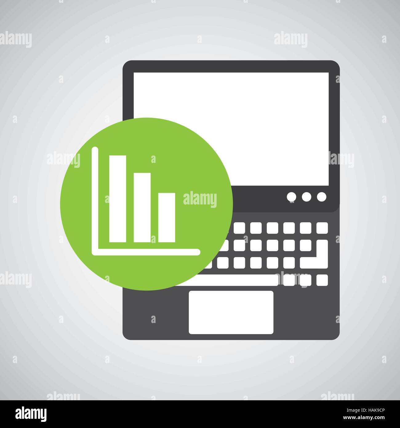 laptop technology statistics graphics vector illustration eps 10 Stock ...