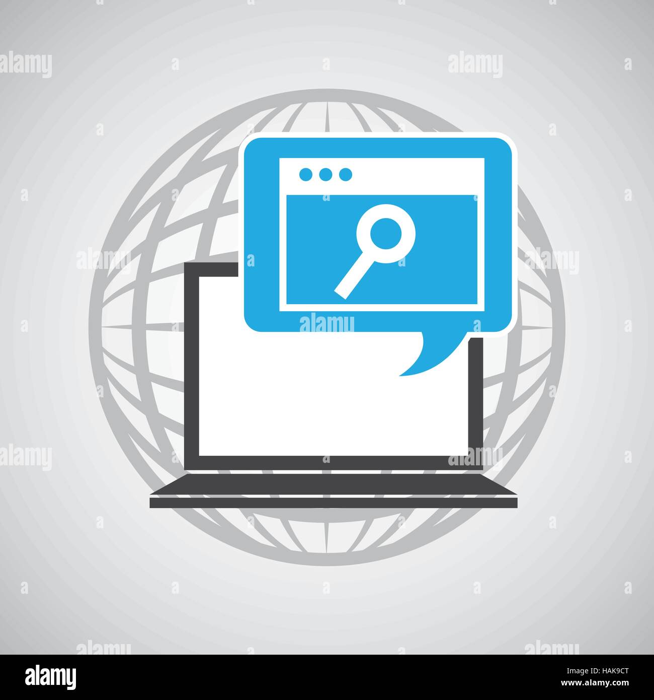 globe computer web search communication vector illustration eps 10 ...