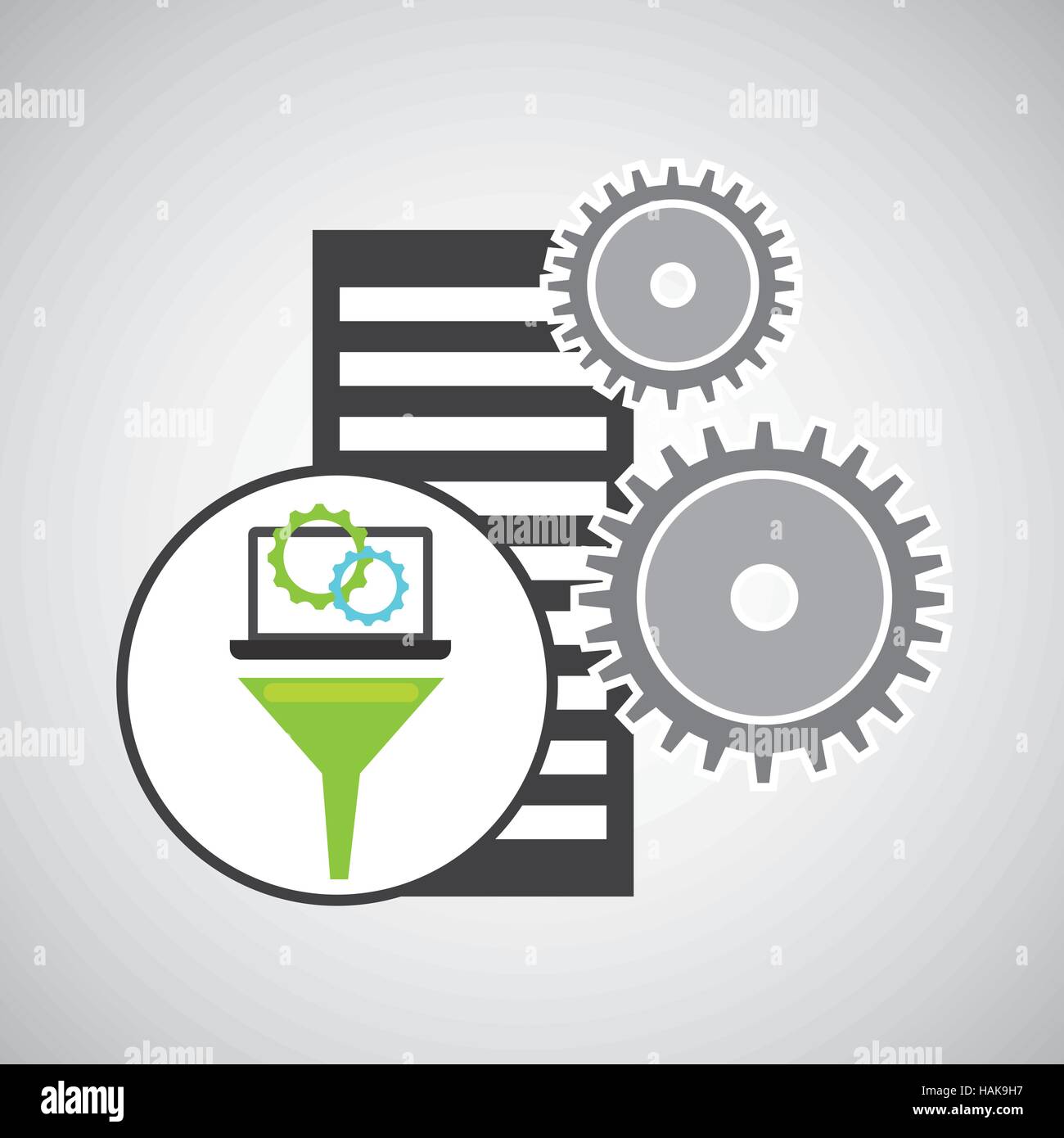database setting analysis computer gear vector illustration eps 10 ...