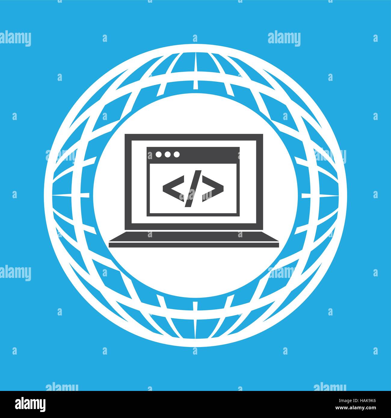 globe computer web page code communication vector illustration eps 10 ...