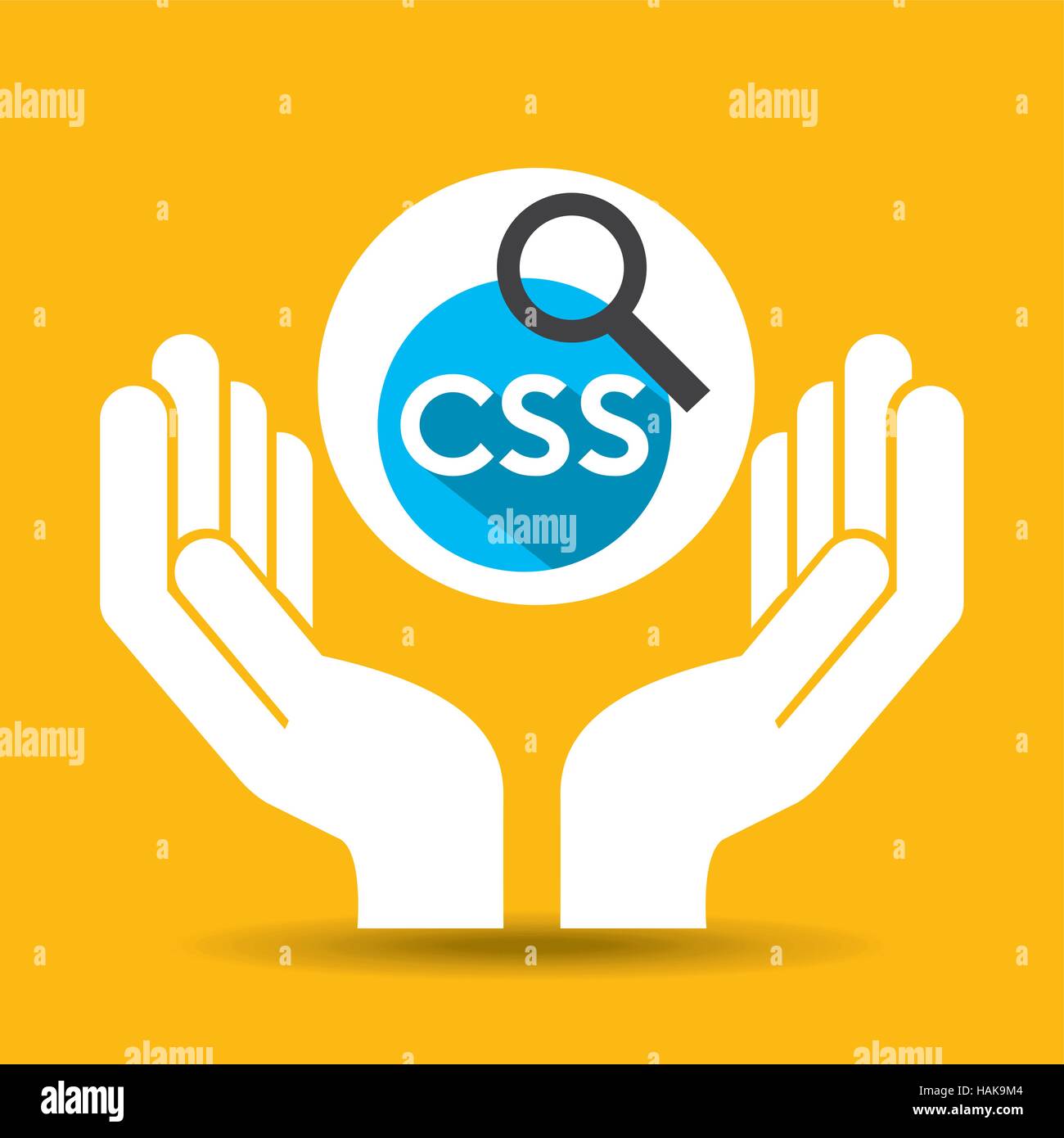 hand optimization technology css language web vector illustration eps ...