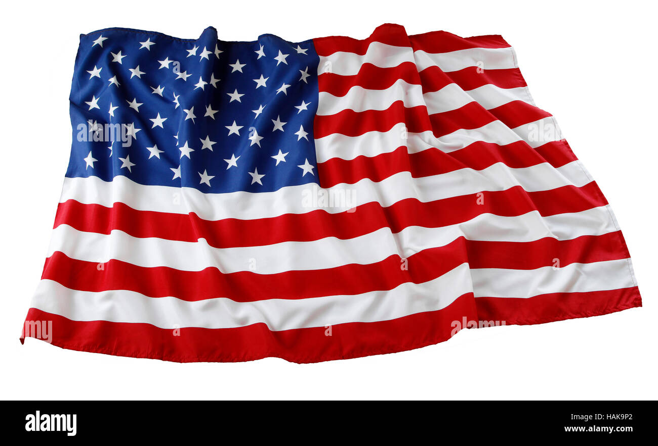Closeup of American flag on plain background Stock Photo - Alamy
