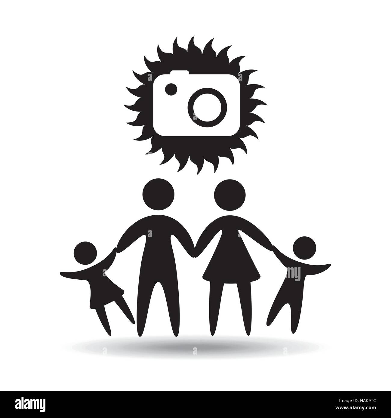 Father taking picture Stock Vector Images - Alamy