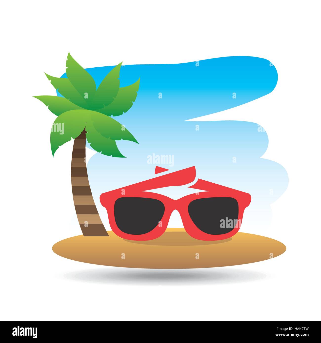 tropical vacation beach sunglasses accesorie vector illustration eps 10 ...