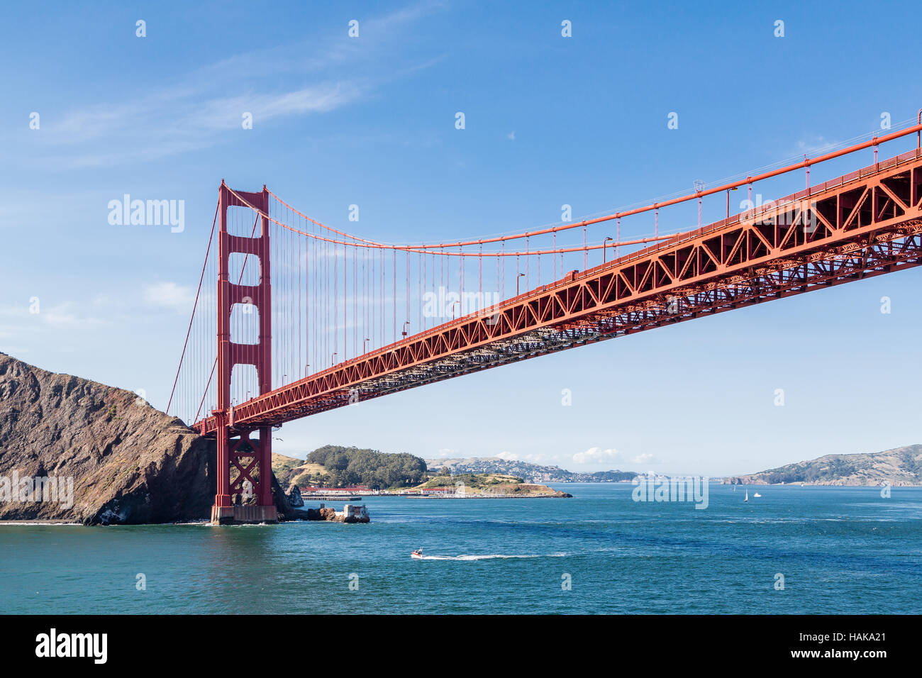 View of the Golden Gate Bridge in San Francisco Bay Stock Photo - Alamy