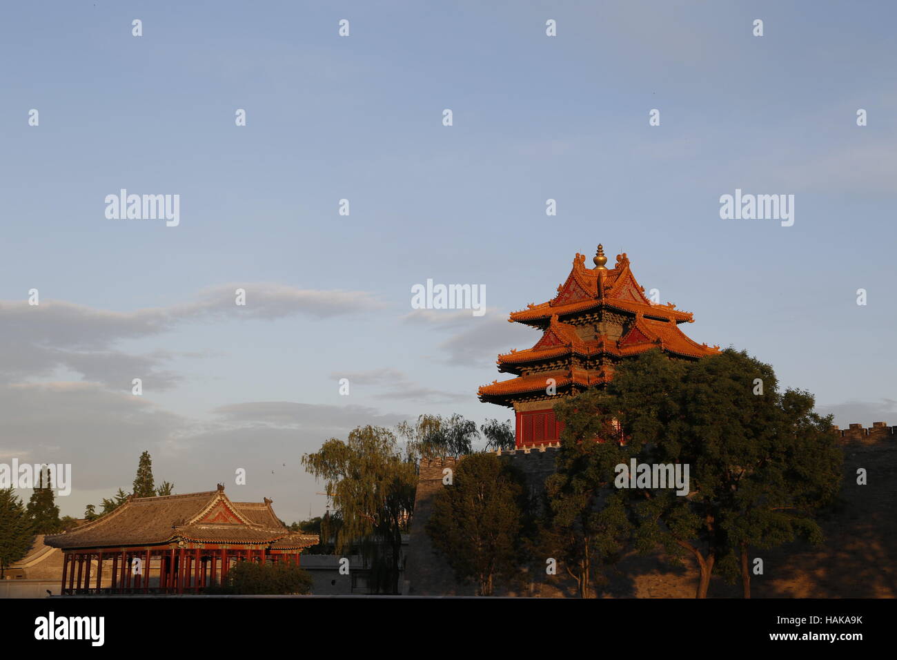 Corner turret of the Forbidden City Beijing China Stock Photo - Alamy