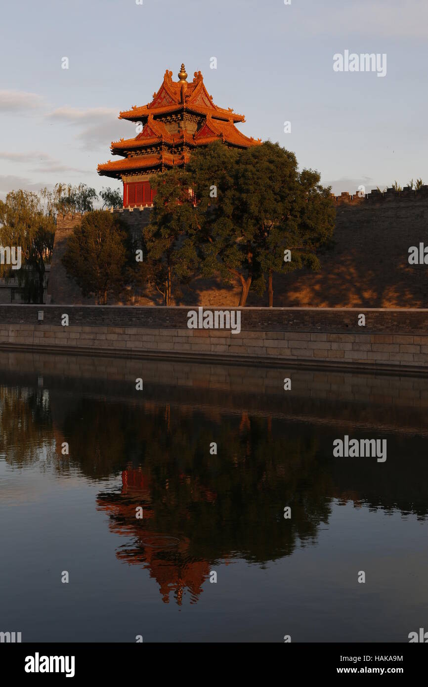 Corner turret of the Forbidden City Beijing China Stock Photo - Alamy